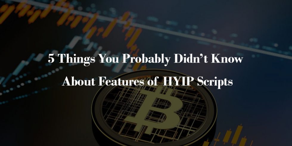 5 Things You Probably Didn't Know About Features of HYIP Scripts